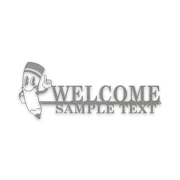 BACK TO SCHOOL- WELCOME PENCIL Personalized Metal Sign - monogram metal ...