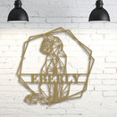 Personalized Geometrix Cat Metal Sign - monogram metal shop