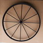 Steel Spoked Wheel Décor | Rustic Metal Home Accent - monogram metal shop
