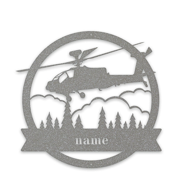 Transporation-APACHE Helicopter Personalized Metal Sign - monogram ...
