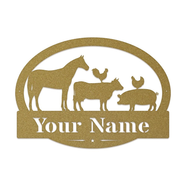Farm Animals Monogram with - monogram metal shop
