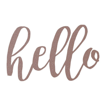 Hello Metal Sign - Rustic Farmhouse Metal Hello Sign - monogram metal shop