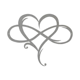 Infinity Heart Metal Sign - monogram metal shop