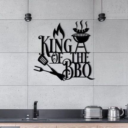 King Of The BBQ Sign - Monogram Metal Gift Durable Decor - monogram ...