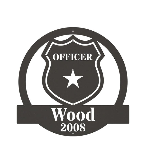 Police Officer Monogram - monogram metal shop