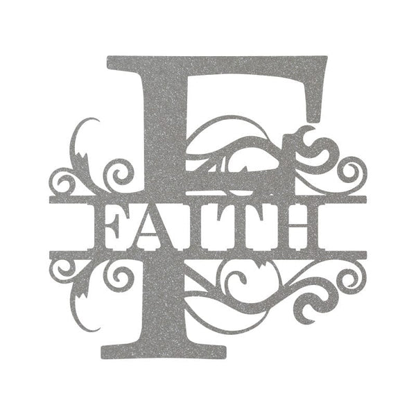 Split Letter Monogram - Metal Sign - monogram metal shop