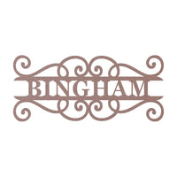 Split Scroll Monogram - monogram metal shop